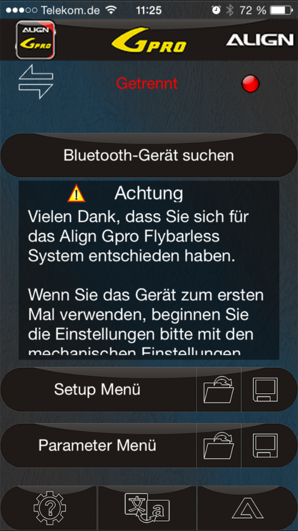 Align Gpro - Modellbau-Apps